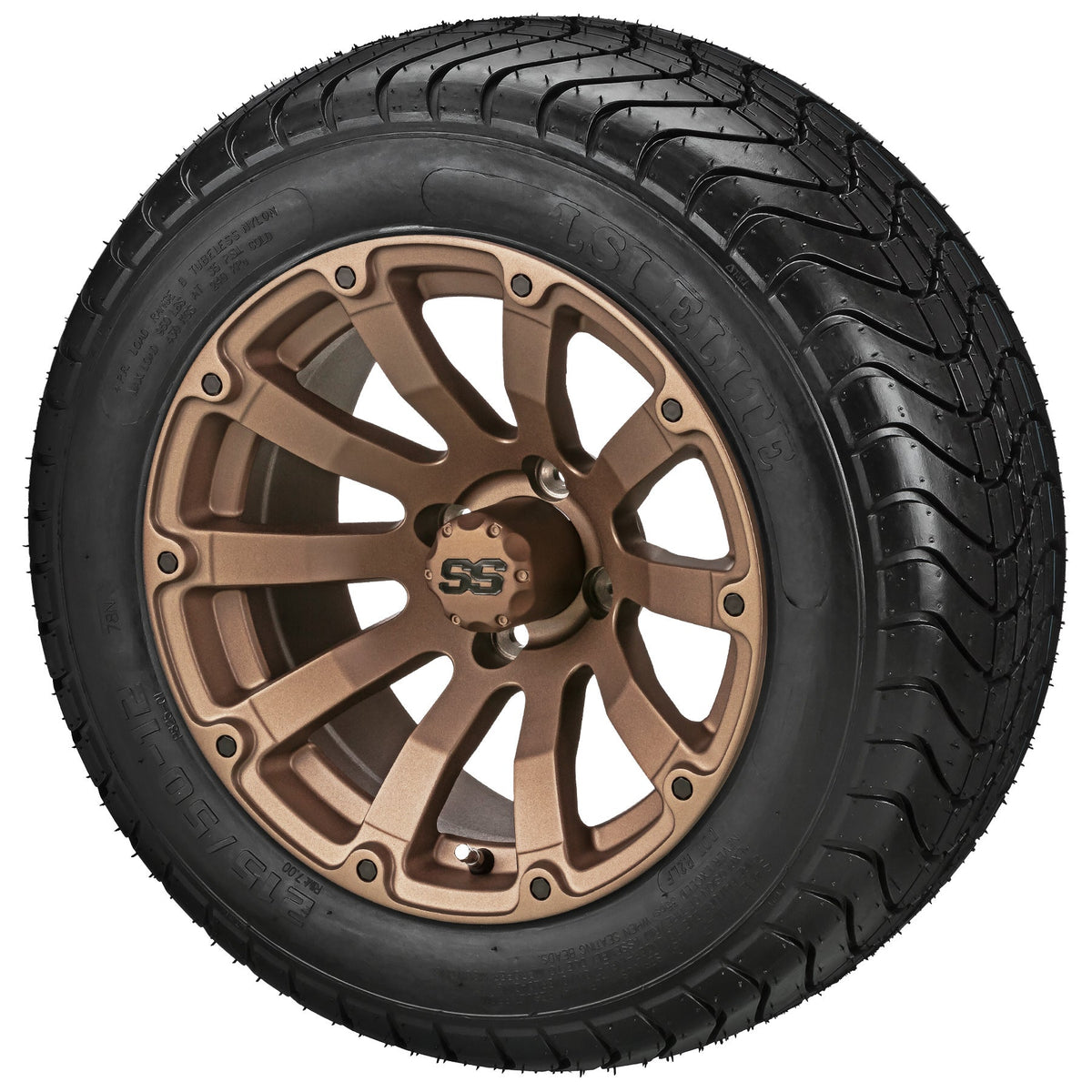 LSI 12' Beast Matte Bronze Wheel and Low Profile Tire Combo – GolfCartPartz
